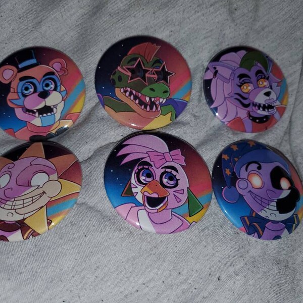 Five Nights at Freddys: Security Breach Button Set - Etsy