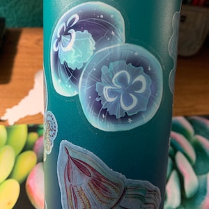 Moon Jellyfish Translucent Vinyl Stickers - Etsy
