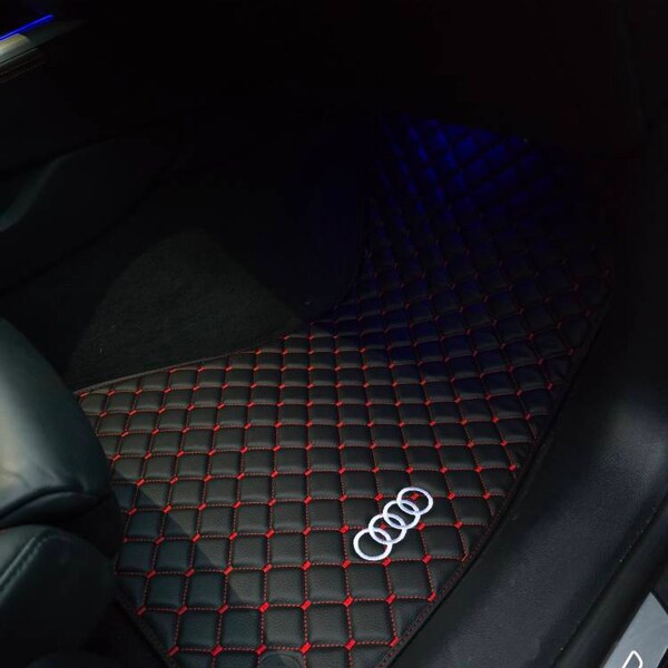 R.H.D Leather Car Mat for Audi A3 / S3 / RS3 2013-2020 8V , Embroidery ...