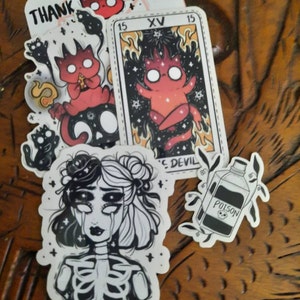 The Devil Tarot Card Transparent Sticker - Etsy