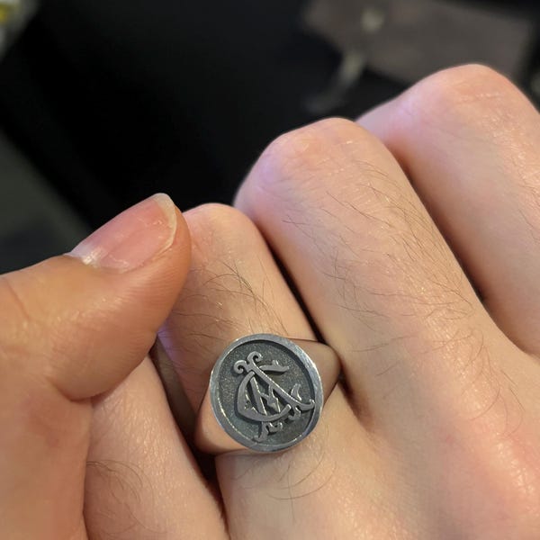 Custom Signet Ring Wax Seal, Wax Seal Ring, Custom Wax Seal Ring ...