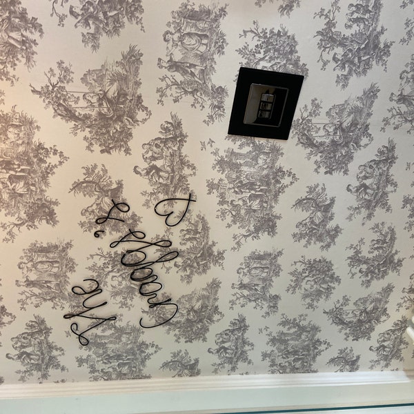 Wire Family Name Sign, Family Name Wall Artwire Typography, Wire Art ...