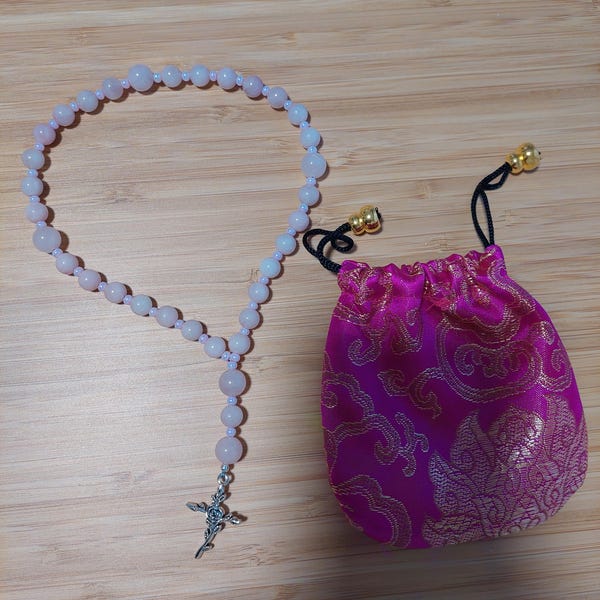 Blue Ceramic and Decorative Wood Cross Protestant Prayer Beads ...