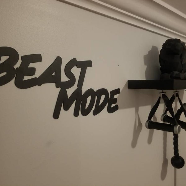 Beast Mode Sign, Metal Beast Mode Sign, Beast Mode Word Art, Metal Gym ...