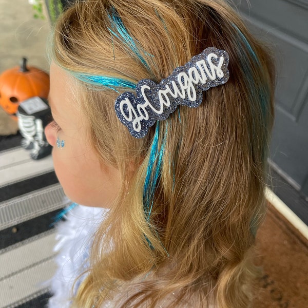 Acrylic Hair Clip School Spirit Clip Personalized Hair Clip Back to ...