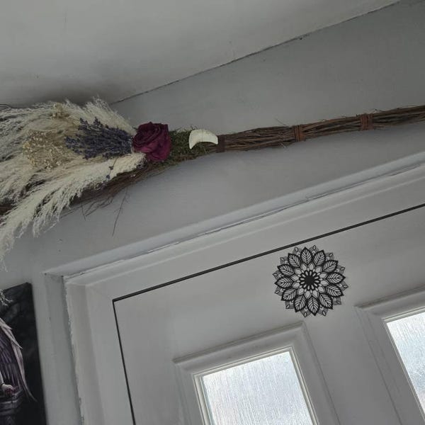 Life Size Crystal Altar Witch Broom / Besom, Protection, Warding, Altar ...