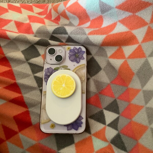 Pressed Flower Lemon Phone Case, iPhone 17 16 15 14 13 12 11 Pro Max SE ...