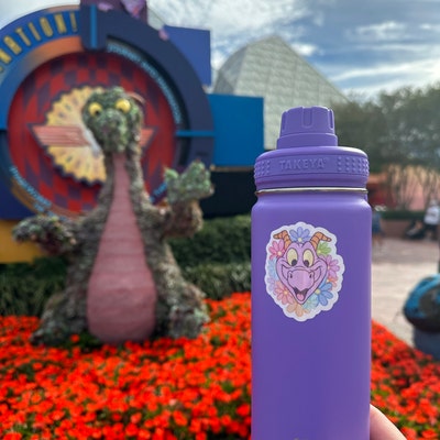 Figment Floral Sticker Figgy Flower & Garden Disney Inspired Epcot ...