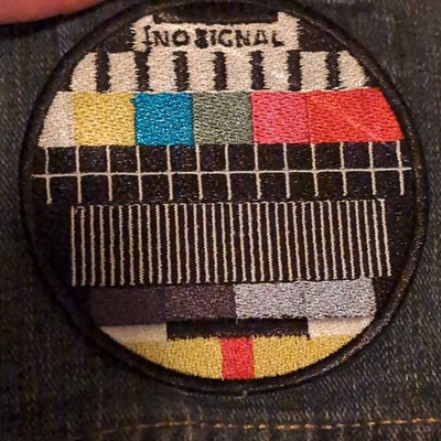 Iron-on Patch No Signal Retro TV Old School Patches, Vintage Iron-on ...