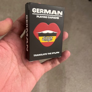 German Words & Phrases Playing Cards in Tin Case - Etsy
