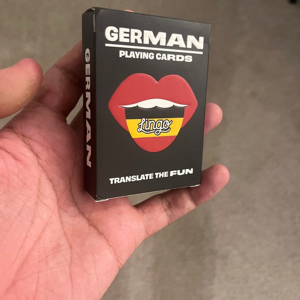 German Words & Phrases Playing Cards in Tin Case - Etsy