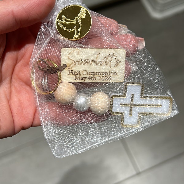 Christening Favors Personalized Keychain, Baptism Cross Favors for ...