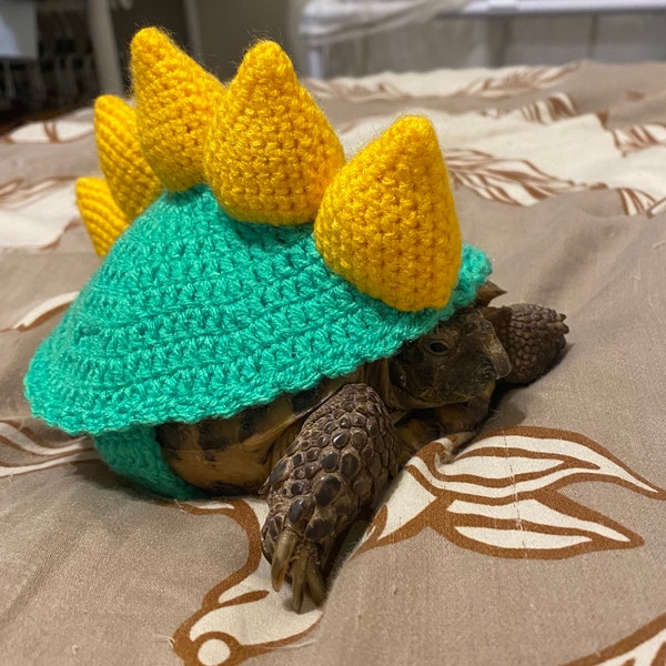 Tortoise Sweater Dinosaur, Stegosaurus Cozy for Tortoises, Crochet ...