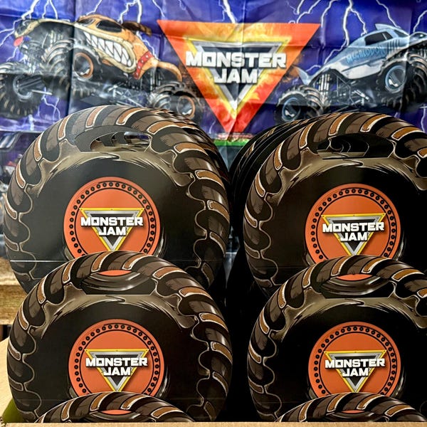 Monster Jam Sticker Sheets (pack of 8) – 8 Stickers per Sheet. Great as ...