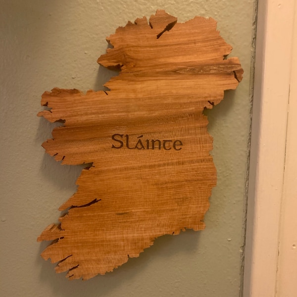 Personalized Wooden Map of Ireland, Handmade Irish Gift, Ireland Wall ...