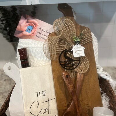 Housewarming Gift Basket, Real Estate Closing Gift Basket, Personalized ...