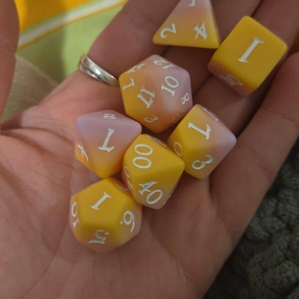 Pine Cone and Feather Wisps Dnd Dice Set, Polyhedral Dice, D&D Dice ...