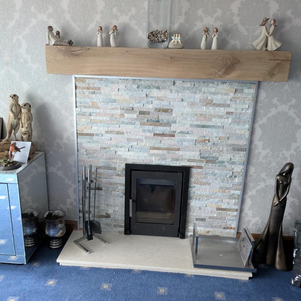 Solid Oak Mantle Beam - All Sizes Oiled Pre-drilled Free Fixings ...