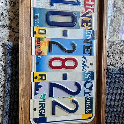 Custom Rustic Empty Wood License Plate Display Frame With Key - Etsy