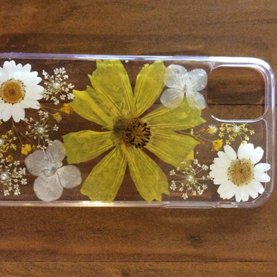 Handmade Phone Case/ Pressed Flower Phone Case/ Pink Flower - Etsy