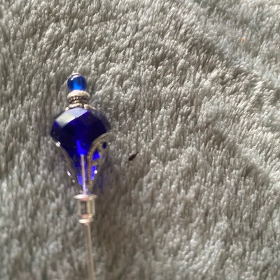 3 Pink and Gold Glass Counting Pins for Cross Stitch, Pink Stick Pins ...