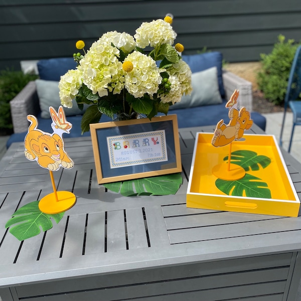 Baby Simba Lion King Themed Baby Shower Party Table Centerpieces ...