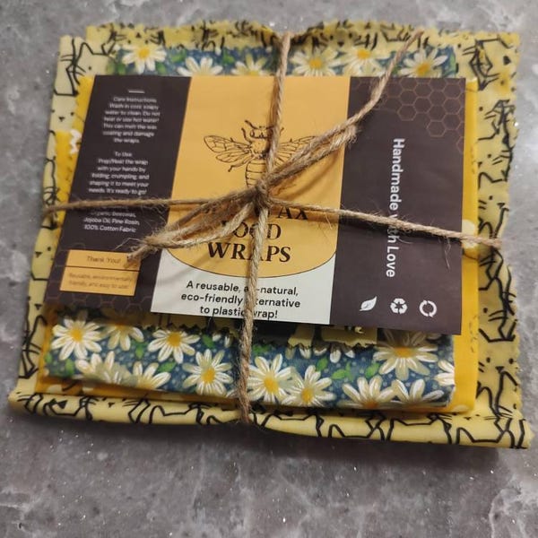 Beeswax Food Wrap Label Digital Download - 2 Different Label Options - Etsy