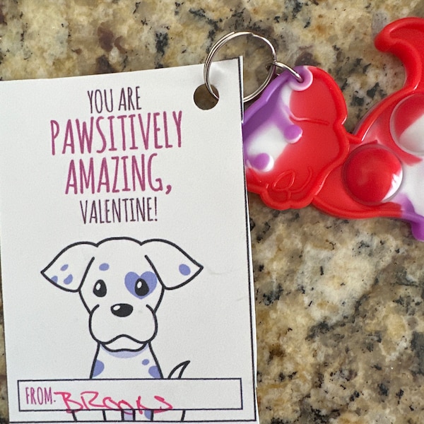 Puppy Valentines, Printable Valentine Cards for Kids, Printable ...