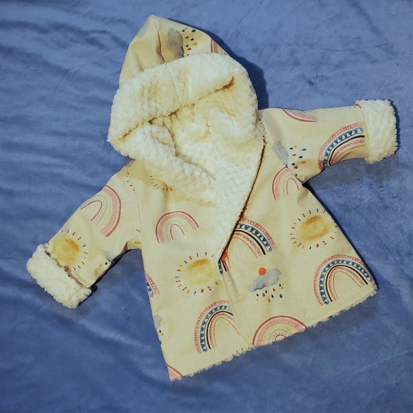 HEARTS Hooded Jacket Children Jacket Pattern Pdf Sewing, REVERSIBLE ...