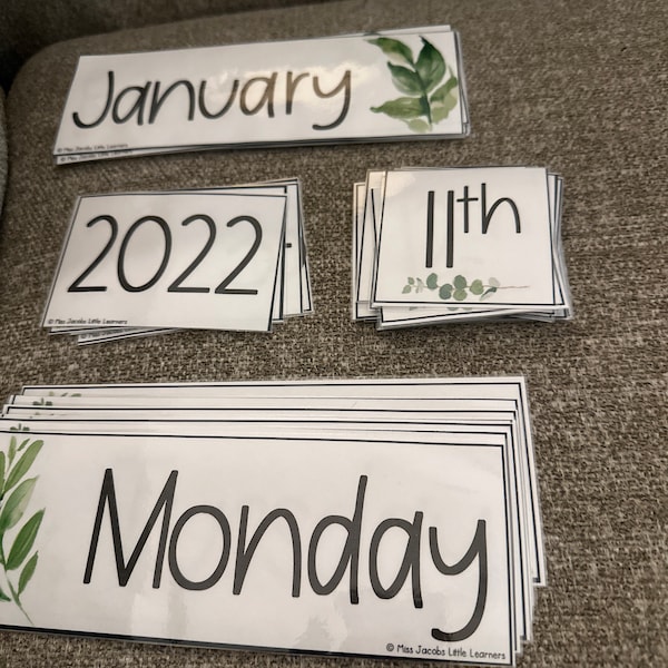 Flip Calendar | Botanical Modern Farmhouse Themed Classroom Decor ...