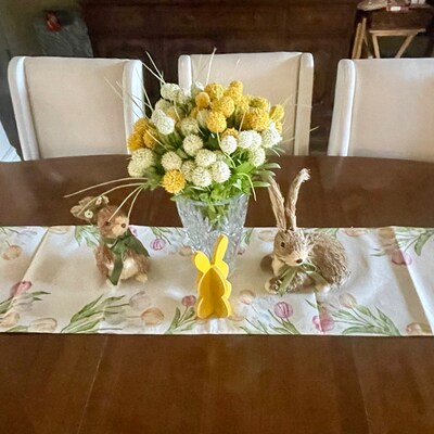 Easter Table Runner, Easter Table Decor, Easter Bunny Table Runner ...