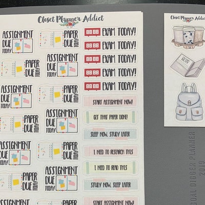 Assignments Planner Stickers College Stickers Uni Stickers School ...