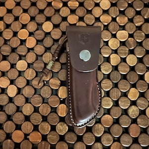 Horizontal Leather Sheath for Buck 110 Folding Hunter Knife / Buck 112 ...