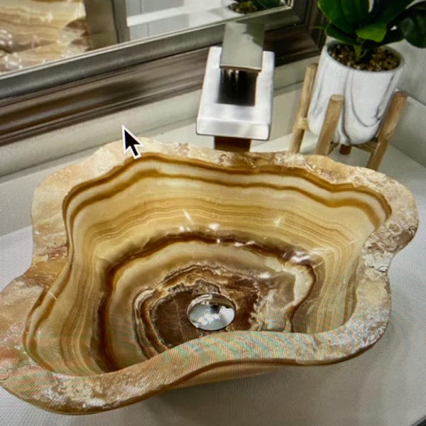Onyx Sink Vessel Sink Stone Vessel Sink Stone Sink Vessel Sink for ...