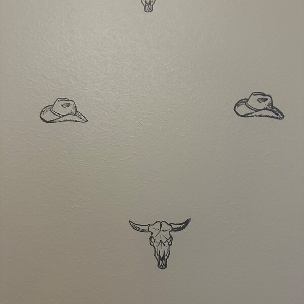 Steer Horns RUBBER STAMP, Cowboy Stamp, Western Stamp, Old West Stamp ...