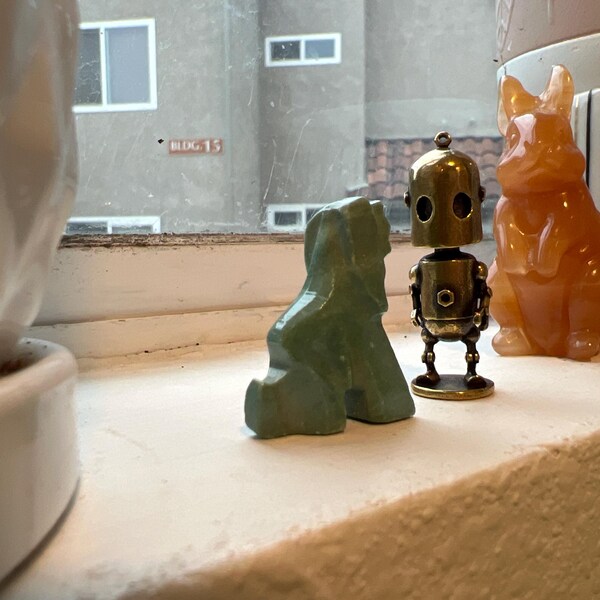 Bitsy, the Brass Robot Figurine - Etsy