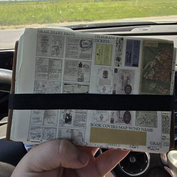 Indiana Jones Grail Diary-he Grail Diary-movie Prop & Inserts - Etsy