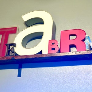 Letter Sign Vintage 8 Inch Letter N Sign Blue Simple Font Plastic ...