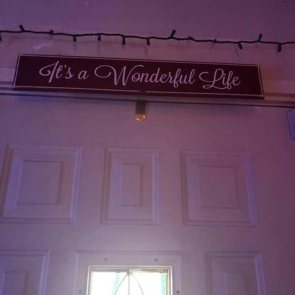 It's A Wonderful Life Wood Sign Wall Decor Family Saying Inspirational ...