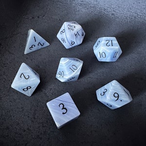 Amethyst Gemstone Moon Dice Set - Etsy