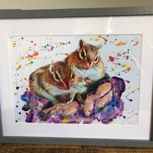 Mink Print, Mink Poster, Animal Print, Handmade, Nursery, Drawing ...