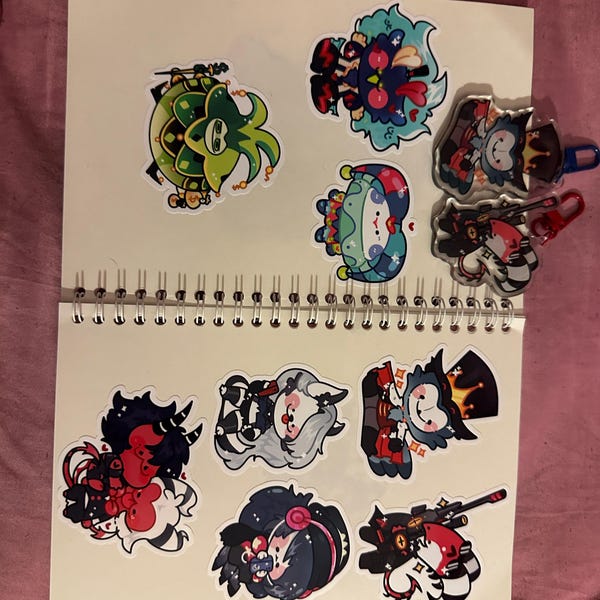 Helluva Boss Inspired Stickers [ft. Blitzo, Loona, Stolas, Octavia ...