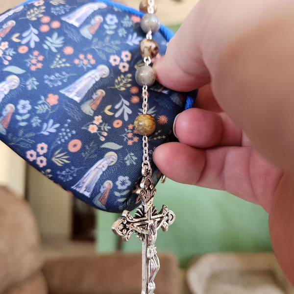 Rosary Pouch Our Lady of Lourdes | Catholic Gift | Confirmation Gift ...