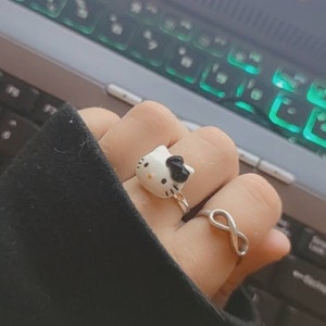 Y2K Clear Transparent Chunky Rings Acrylic Ring, Plastic Ring, Glitter ...