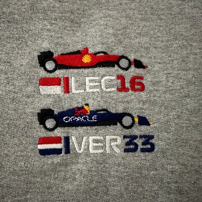 F1 Red Bull Car max Verstappen and Sergio Perez Embroidered Unisex Crew ...