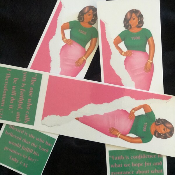 1 Set of 3 AKA Sorority Inspired Bookmarks. Physical Product - Etsy