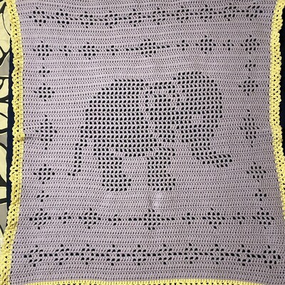 Filet Elephant Blanket Crochet Pattern PDF FILE ONLY Instant Download ...