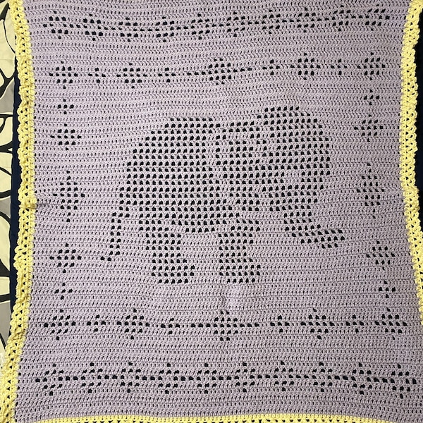 Filet Elephant Blanket Crochet Pattern - the Lavender Chair - *PDF FILE ...