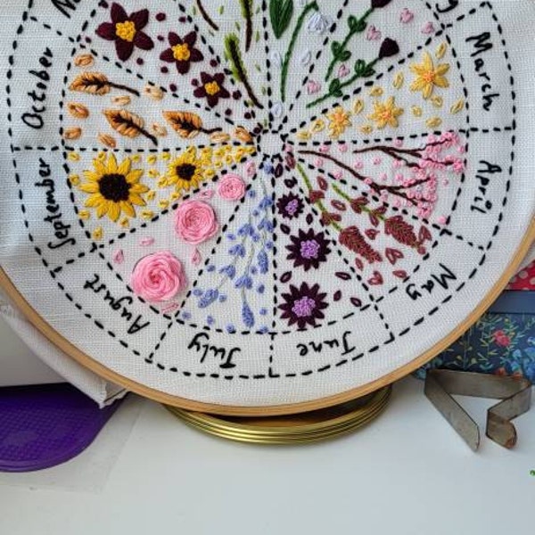 PDF Flower a Day Embroidery Design, Instant Download Temperature ...