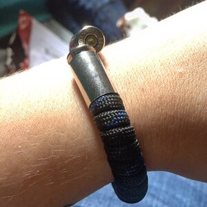 Patriot Military and Second Amendment Paracord Bullet Bracelet 40 Cal ...
